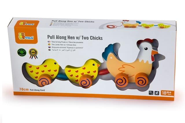 Order Viga - Pull Along Hen with Two Chicks Now! | Jomla.ae