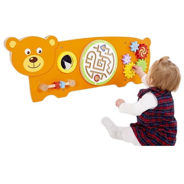 Order Viga - Wooden Bear Wall Toy - Orange Now! | Jomla.ae