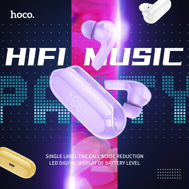 Hoco Crystal EW39 True Wireless Earphone | Jomla.ae