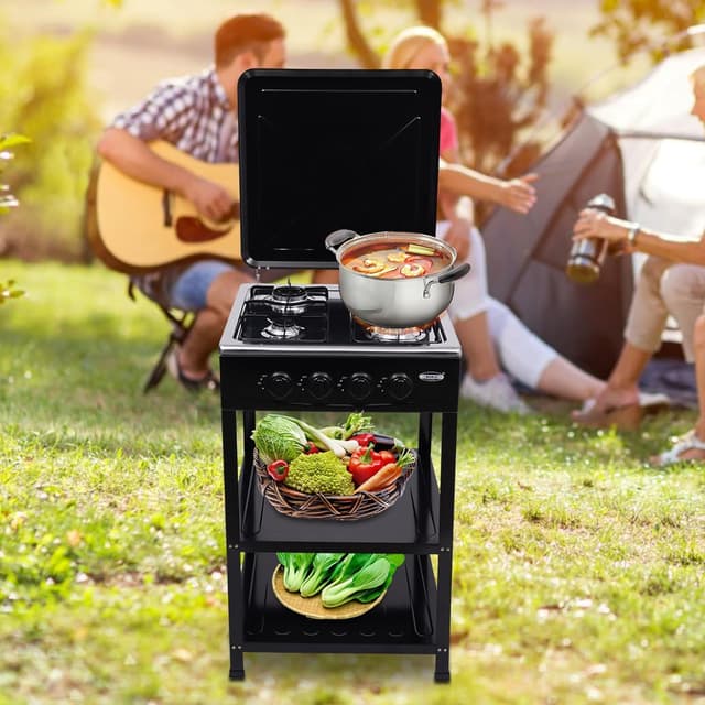 Order Boko GL-004 Gas Stove with 4 Burners and 2 Storage Shelves Now ...