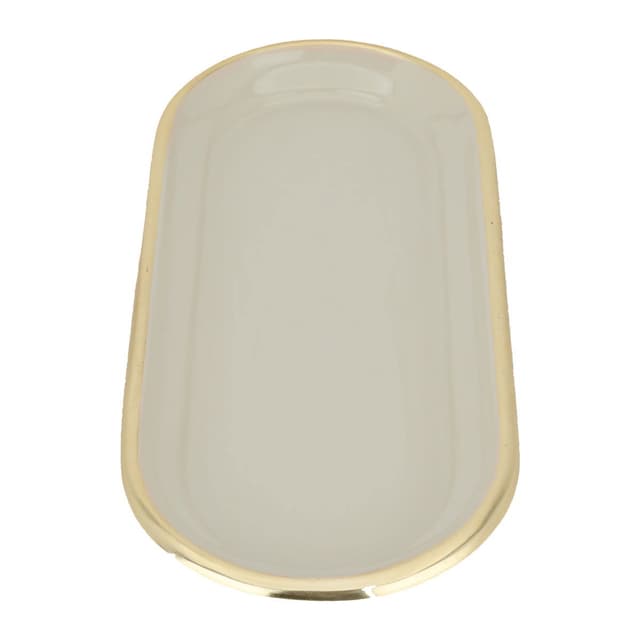 Order Al Saif Gallery India Plate Serving Sweet Oval Beige Steel Now ...