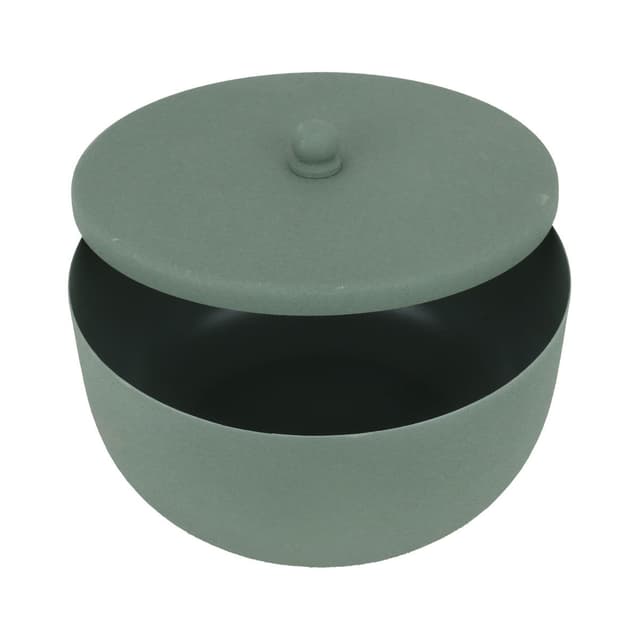 Al Saif Gallery India Large Round Light Green Box With Lid | Jomla.ae