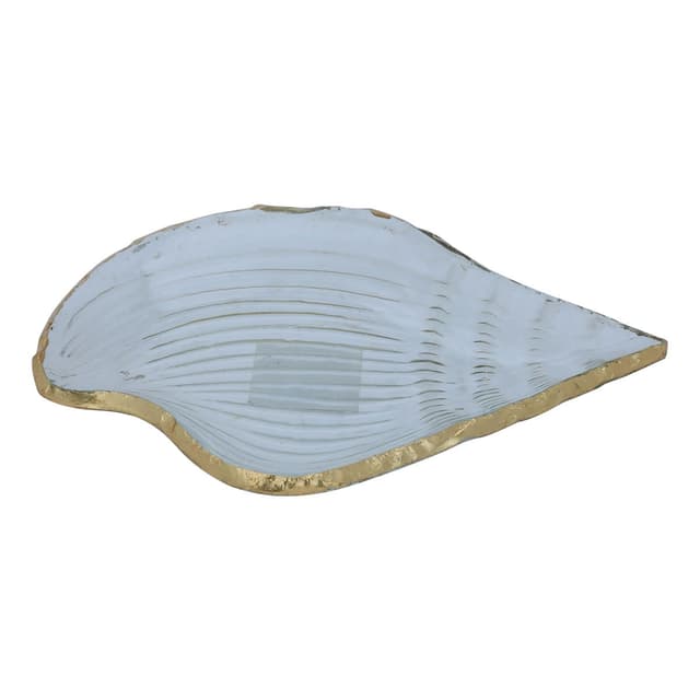 Al Saif Gallery Glass Dessert Plate, Small Flat Leaf | Jomla.ae