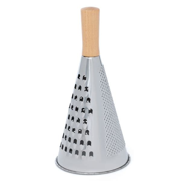 Al Saif Gallery Steel Grater 3 Face Pyramid Shape Wood Hand | Jomla.ae
