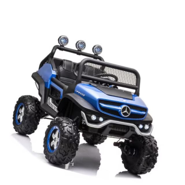 Myts 12Volts UTV Mercedes-Benz Unimog Lights Ride-On Car - Blue | Jomla.ae