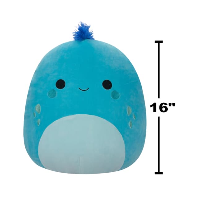 16 inch Large Plush Dijimon Cyan Blue Iguana with Blue Hair Officially ...