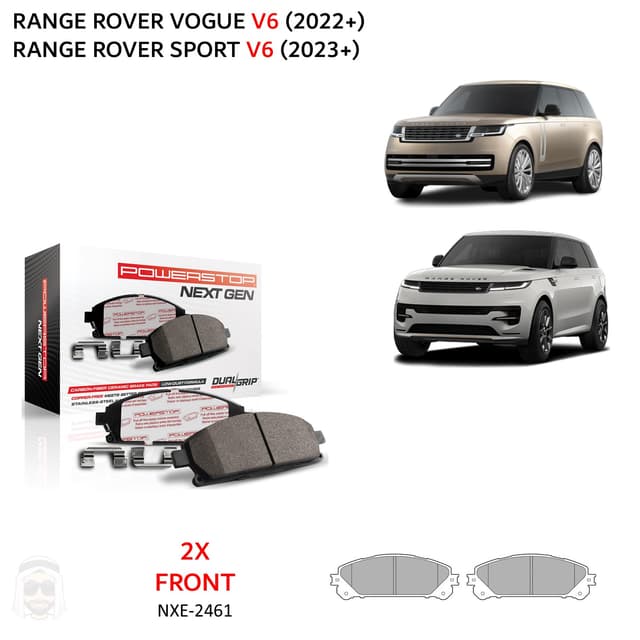 Range Rover V6 (2022+) Front Carbon Fiber Ceramic Brake Pads by ...