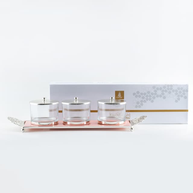 Order Otantik Sweet Items nuts serving set 3 bowls - pink Now! | Jomla.ae