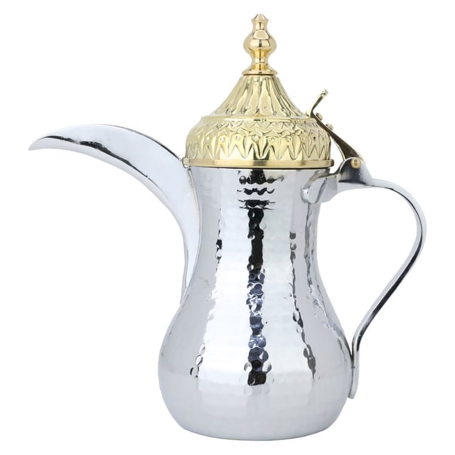 Order Al Saif Gallery India Dallah Indian Small Silver Gold Pattern Now ...